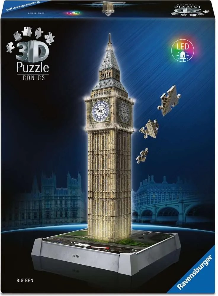 Ravensburger 120080251 iconics: big ben (noční edice)