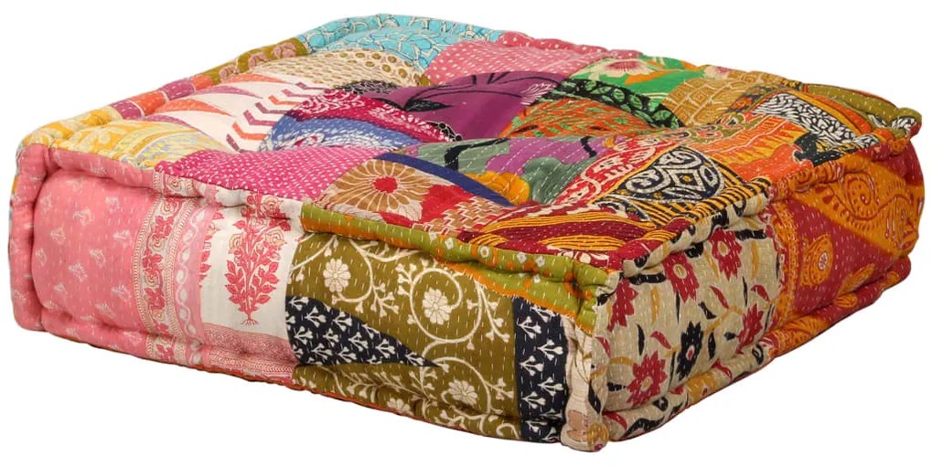 vidaXL Marketos 2místný modulární pouf patchwork textil