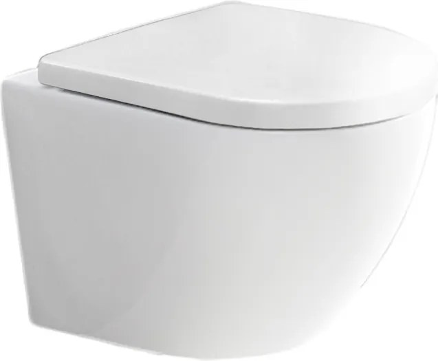 Mereo Mereo, WC závěsné kapotované, RIMLESS, 490x370x360, keramické, vč. sedátka CSS115SN, VSD82S2