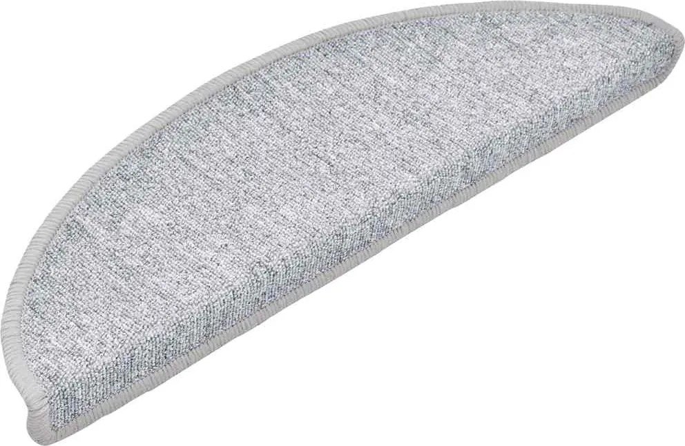 Schodové rohože 10 ks 56 x 17 x 3 cm světle šedé, půlkulaté 149741