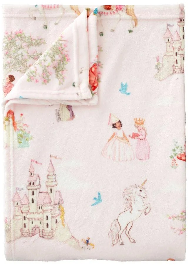 Růžová dětská deka z mikroplyše 150x200 cm Fairytale – Belle &amp; Boo