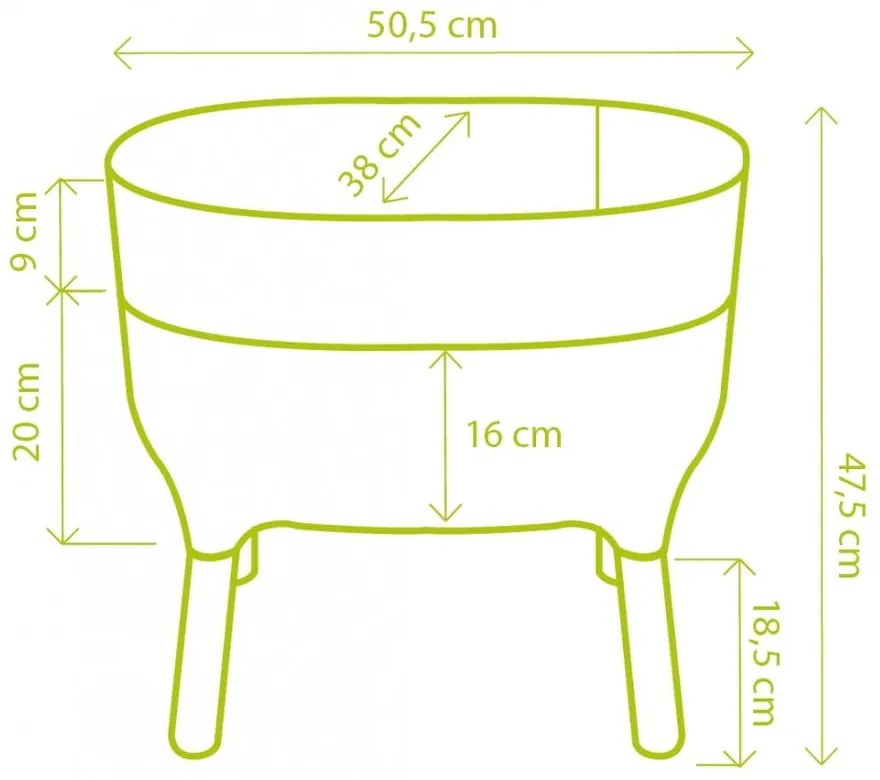 Plastová samozavlažovací pěstební nádoba Urbalive – Plastia
