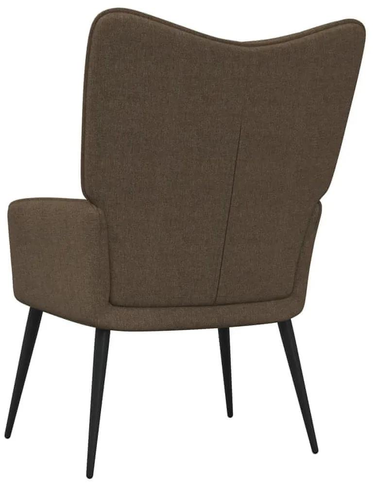 Petromila Relaxační židle hnědá textil
