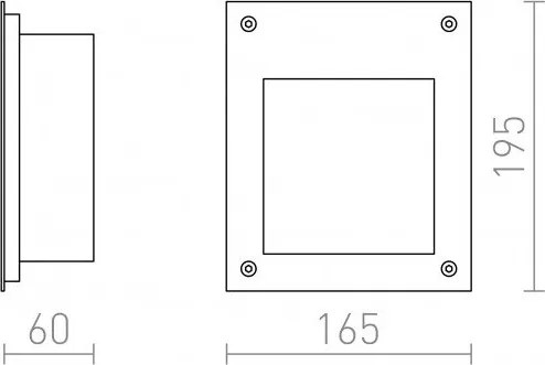 RED R10546 AKORD zápustná do stěny nerez 230V LED 3x1W IP65 3000K - RED - DESIGN RENDL