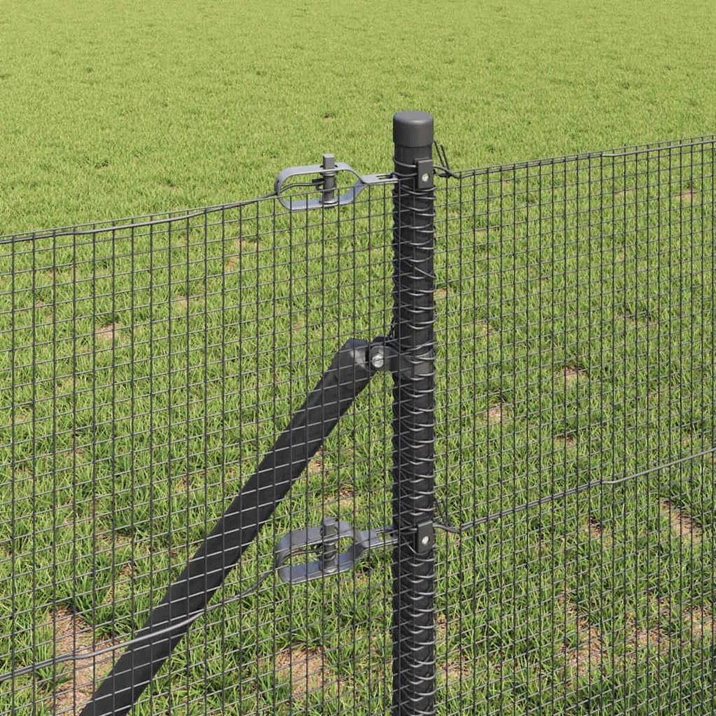 Zemní upevnění svařované drátěné ploty 25 x 0,4 m Šedá Síťovina 3351827