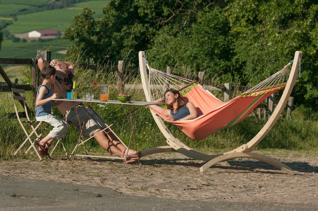 Houpací síť s tyčemi La Siesta Fruta Single - mango