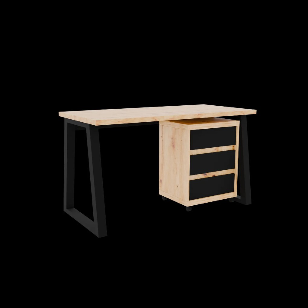 ADRK Furniture Stůl s kontejnerem Iwo I DE-Iwo-I-ART+B