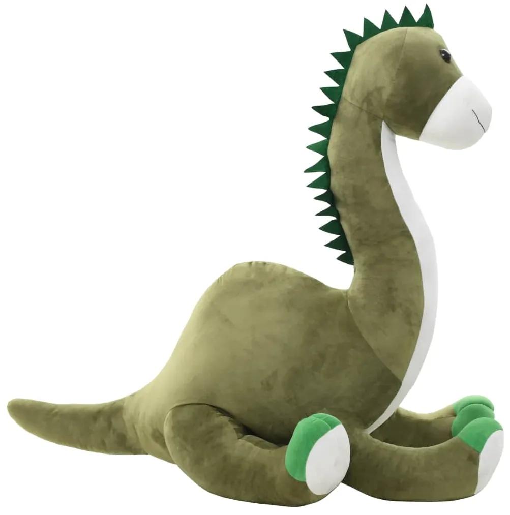 80237 vidaXL Plyšový dinosaurus brontosaurus k mazlení zelený