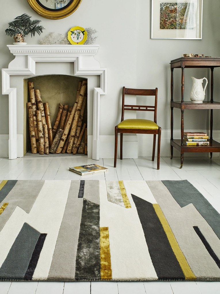 Tribeca Design Kusový koberec Blondie Rhombus Mustard Rozměry: 200x300 cm