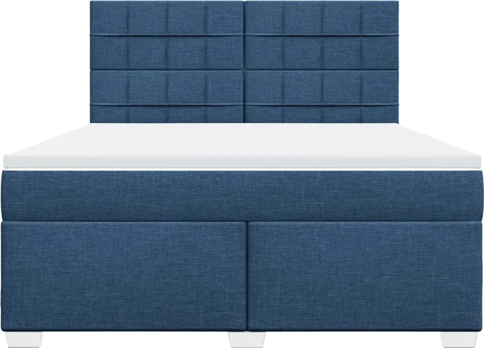 Box spring postel s matrací modrá 180x200 cm textil 3290573