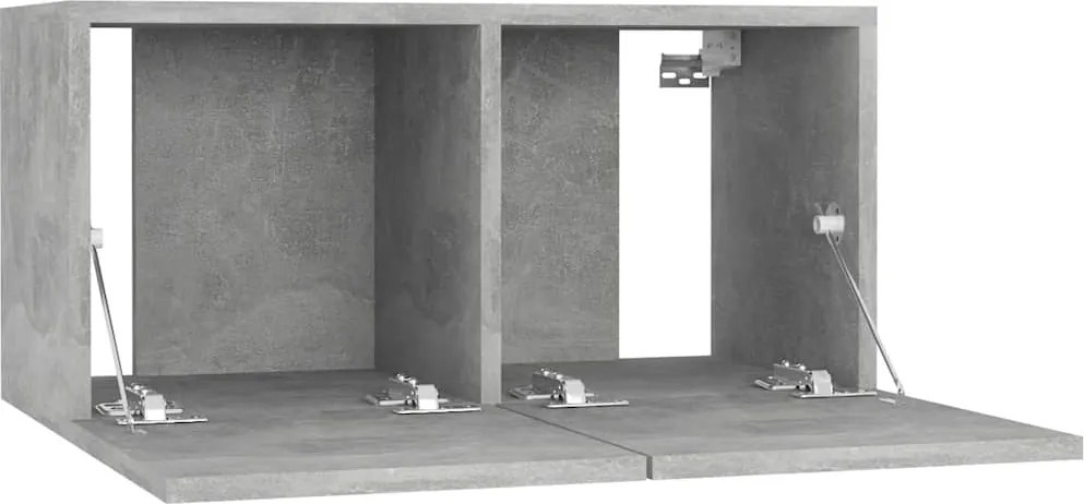 TV skříňky 4 ks betonově šedé 60 x 30 x 30 cm kompozitní dřevo 3079059