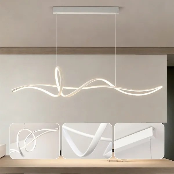 Brilagi - LED Stmív. lustr na lanku SIGNATURE LED/55W/230V 120x23 cm bílá + DO