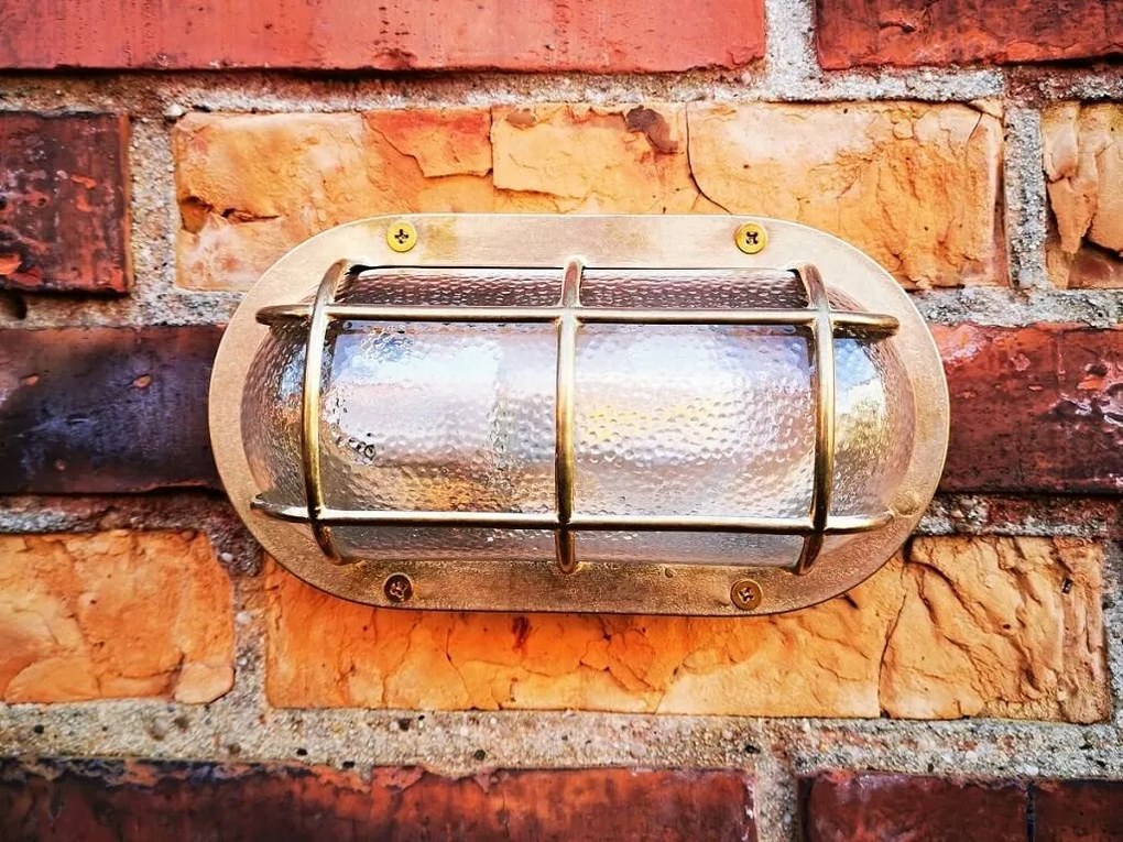 Mosazné venkovní industriální světlo Bulkhead 44 IP64