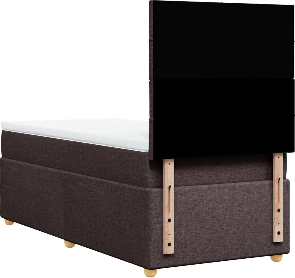 Box spring postel s matrací tmavě hnědá 80x200 cm textil 3291110