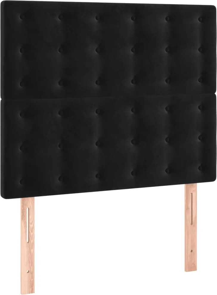 Box spring postel s matrací černá 120 x 200 cm samet 3138075