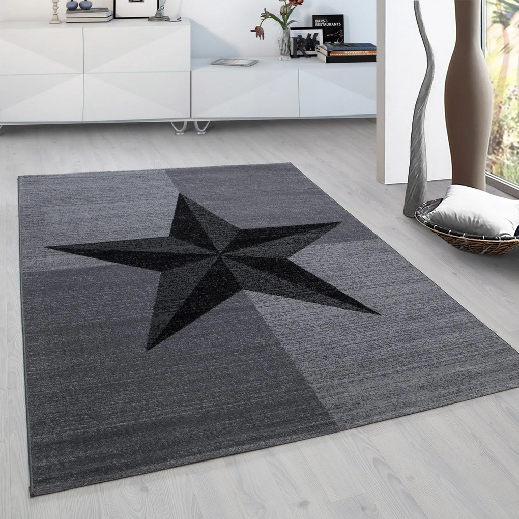 Ayyildiz, Kusový koberec Plus 8002 grey, 80x300, šedá, chodba / předsíň