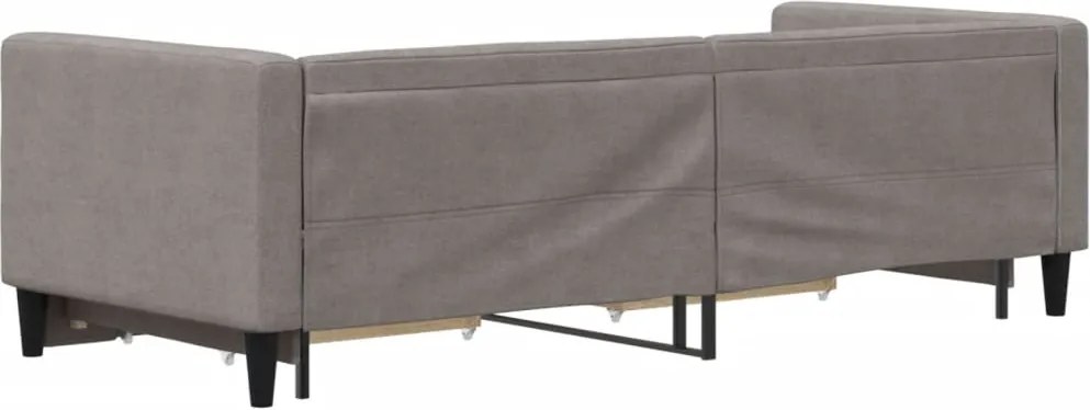 Válenda s přistýlkou a zásuvkami taupe 80 x 200 cm textil 3196612
