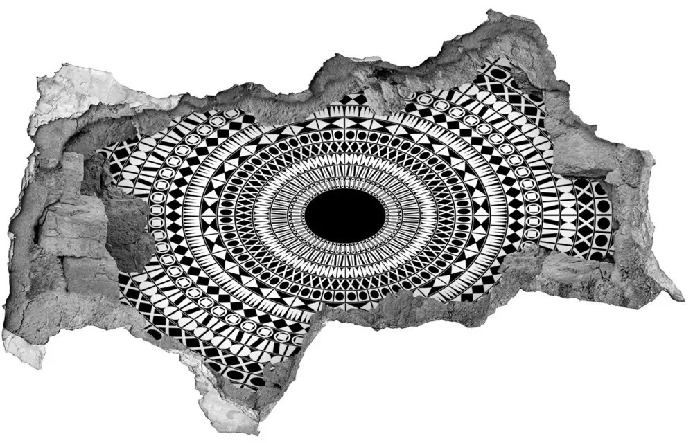 Wallmuralia Díra 3D fototapeta nálepka Ornamenty kolo 95x73 cm
