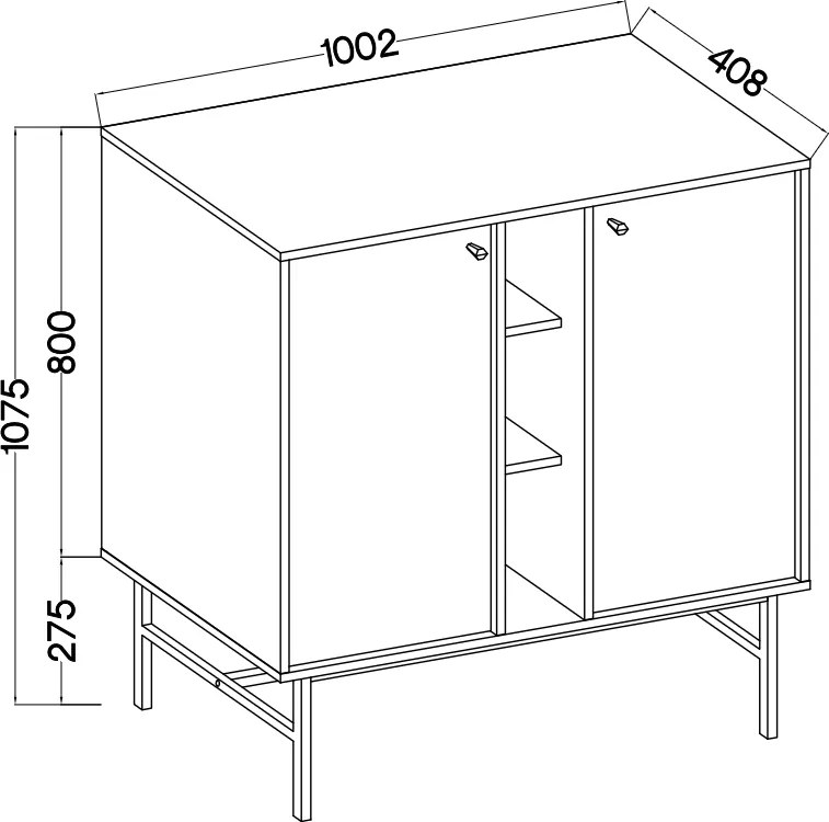 FALCO Komoda Tomila 822/3 Odstín: Černý grafit