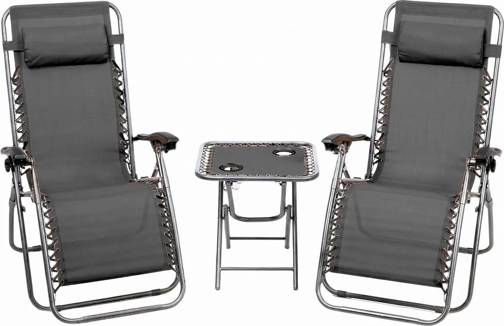 3 dílný set relaxačních křesel + stolku Atlantic