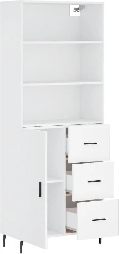 Skříň highboard bílá 69,5 x 34 x 180 cm kompozitní dřevo 3189461