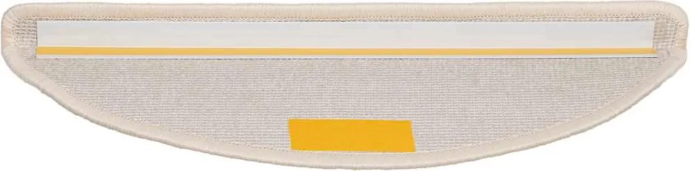 Schodové rohože 30 ks 56 x 17 x 3 cm bílé půlkulaté 3365805