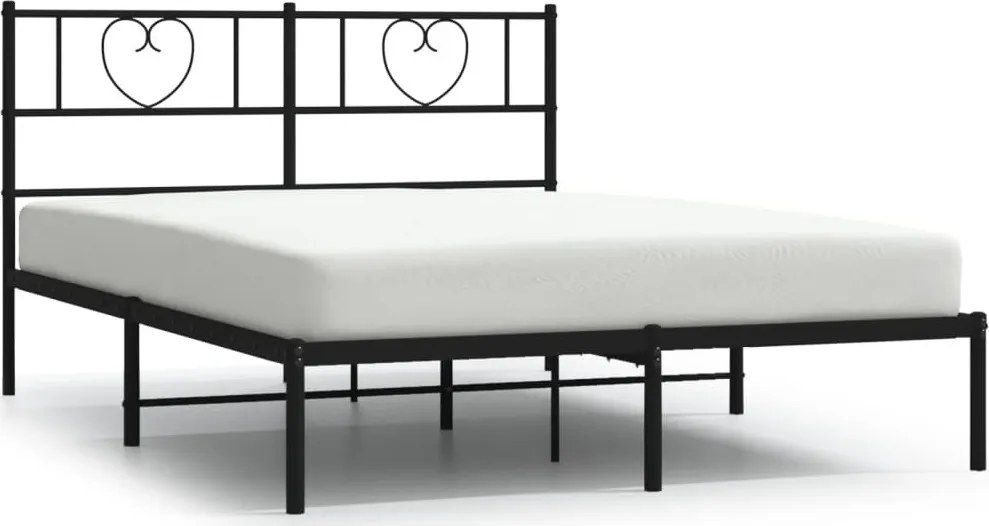 vidaXL Kovový rám postele s čelem 120 x 200 cm [355461] Barva: Bílá
