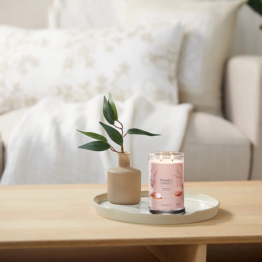 Yankee Candle vonná svíčka Signature Tumbler ve skle velká Pink Sands™  567 g