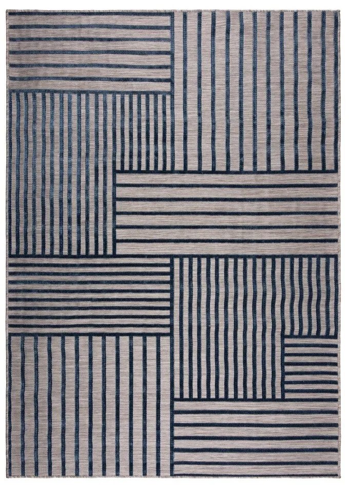Tmavě modrý vnitřní a venkovní koberec 160x230 cm Vigo Blocks – Flair Rugs