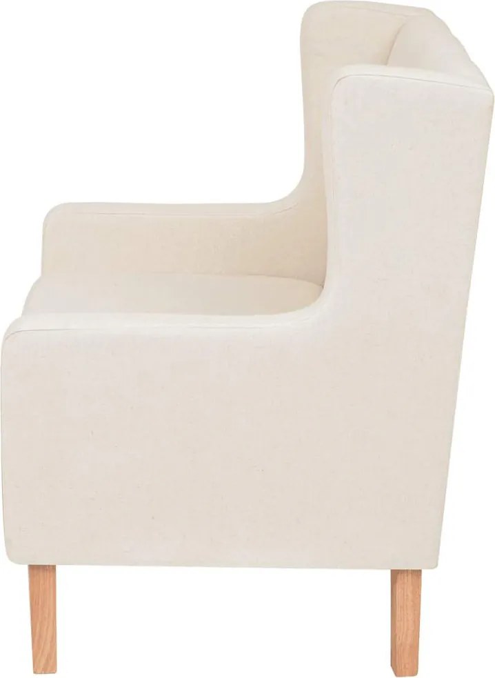 Sedací souprava 2 kusy textil krémově bílá 274928