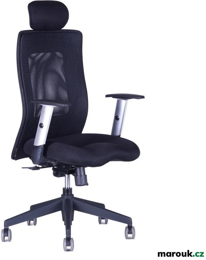 Office Pro Kancelářská židle na kolečkách Office Pro CALYPSO XL SP4 – s područkami a podhlavníkem Modrá 14A11
