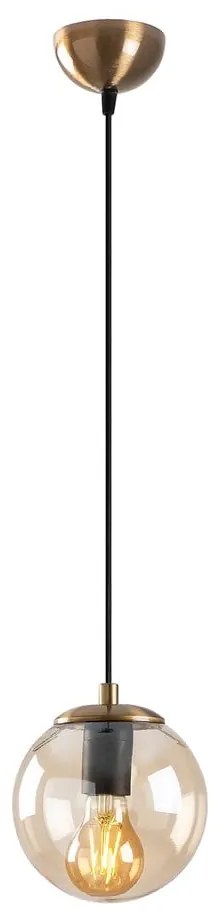 Závěsné svítidlo ve zlaté barvě se skleněným stínidlem ø 15 cm Efe – Opviq lights