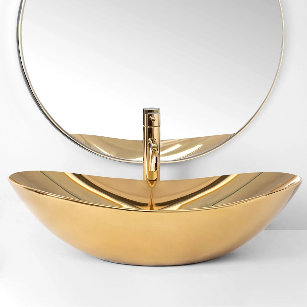 Rea Royal 60 umyvadlo, 62 x 36 cm, zlatá, REA-U4545