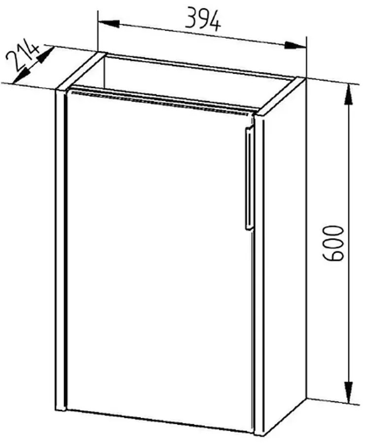 Mereo Vigo koupelnová skříňka s umývátkem 41 x 70 x 23 cm MDF/lamino dub Riviera hnědá CN341 Koupelny Bernold