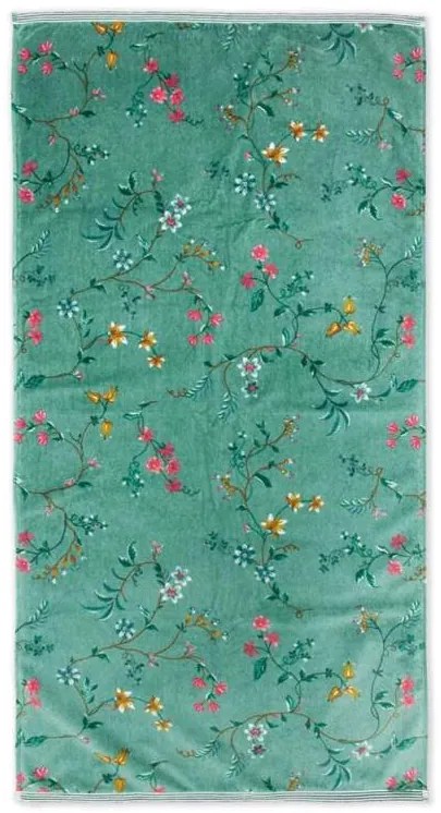 Pip Studio Les Fleurs bavlněná froté osuška zelená 70x140 cm