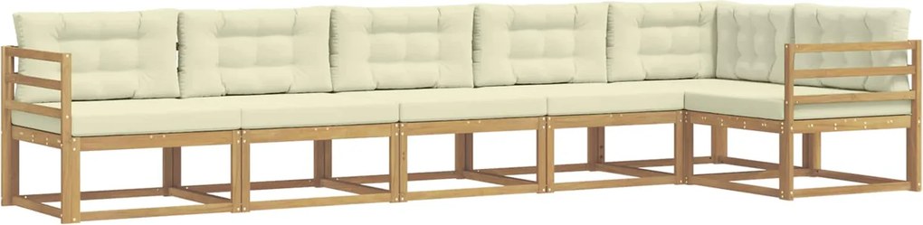 Venkovní pohovková souprava 4 ks Bílá a krémová Polyester 3386499