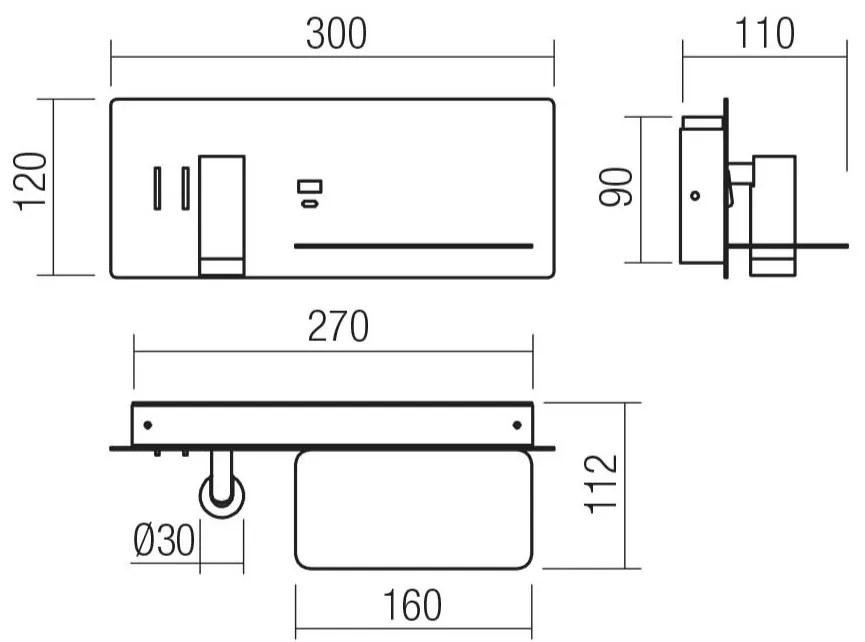 Světla a lustry REDO GROUP Redo Group nástěnné světlo nad postel Brook 01-4468 starý bronz
