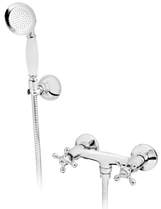 F-Design Lacrima, nástěnná sprchová baterie s ruční sprchovou sadou, chrom lesklý, FD1-LRA-77-11