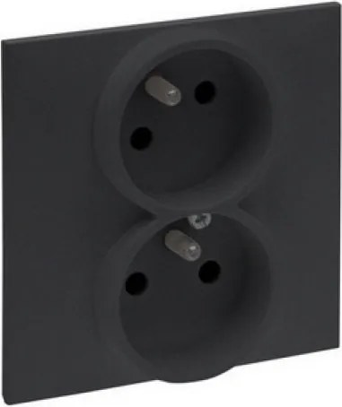 Legrand Niloé Step dvojzásuvka s clonkami ocel 863427