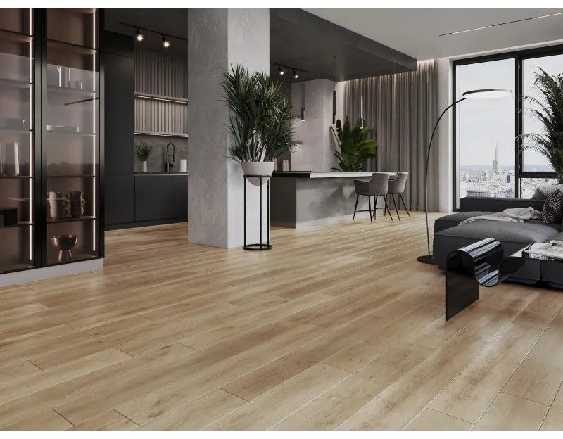 Mexen Spirit Lake, vinylová podlaha 1227 x 187 mm LVT Dryback 2,5 mm, PVC podklad, 4stranná V-drážka, dub, F1301-1227-187-255-4V1-01
