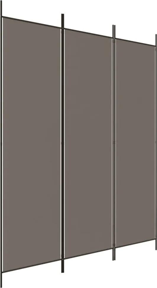 vidaXL 3dílný paraván 150x220 cm textil [350196] Barva: Černá