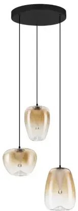 Designový lustr Oblo 3 Zlatá