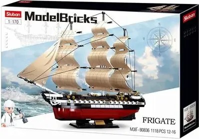 Sluban Model Bricks M38-B0836 Fregata USS Constitution válečná loď /LE