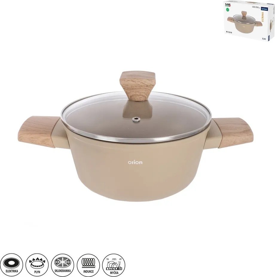 Kastrol s pokličkou/s keramickým povrchem 2,3 l Ecrina – Orion