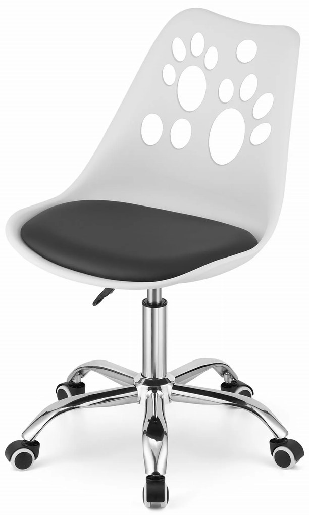 Bílo-černá kancelářská židle PRINT