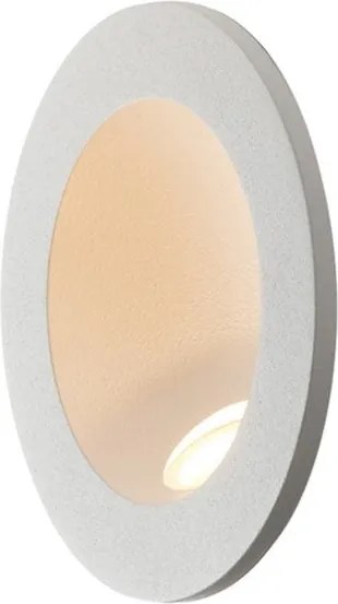 FAN INC-ONYX-R1 BCO Zápustné venkovní svítidlo LED Onyx, bílé, hliník, 2 W, 420 lm, 4000 K, IP54, 8 x 8 x 4 cm - FANEUROPE