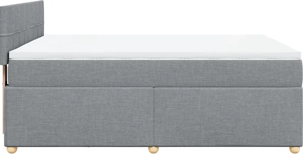 Box spring postel s matrací světle šedá 140 x 190 cm textil 3288975