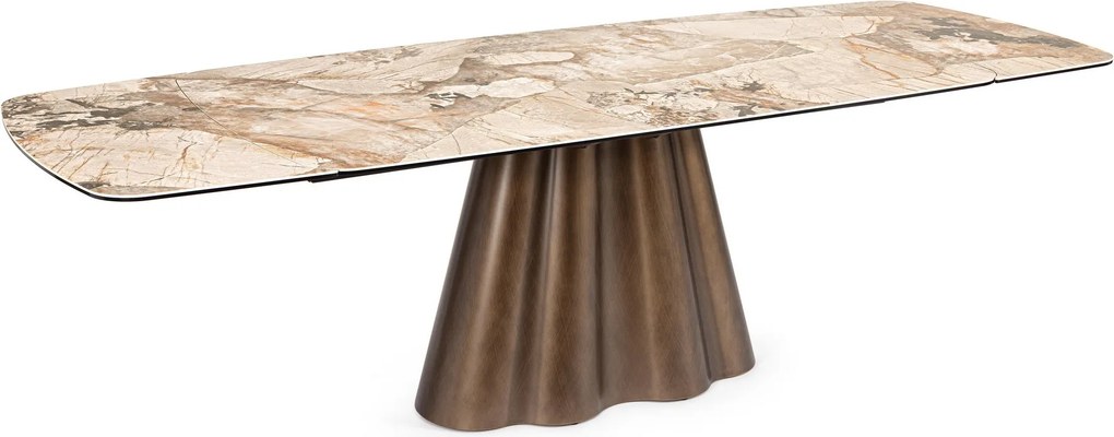 BIZZOTTO Rozkládací jídelní stůl MIRVANA měděný 180-260x90 cm 0731311