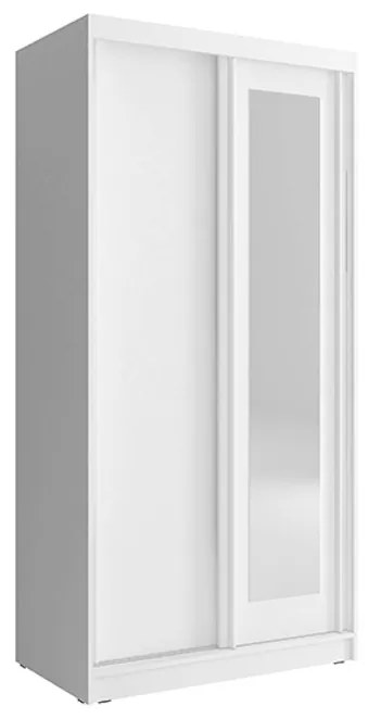 Šatní skříň ALASKA 100, 100/206/58, bílá barva