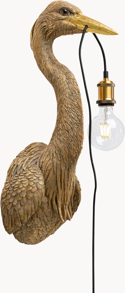 Velké nástěnné svítidlo se zástrčkou Heron, ručně vyrobené